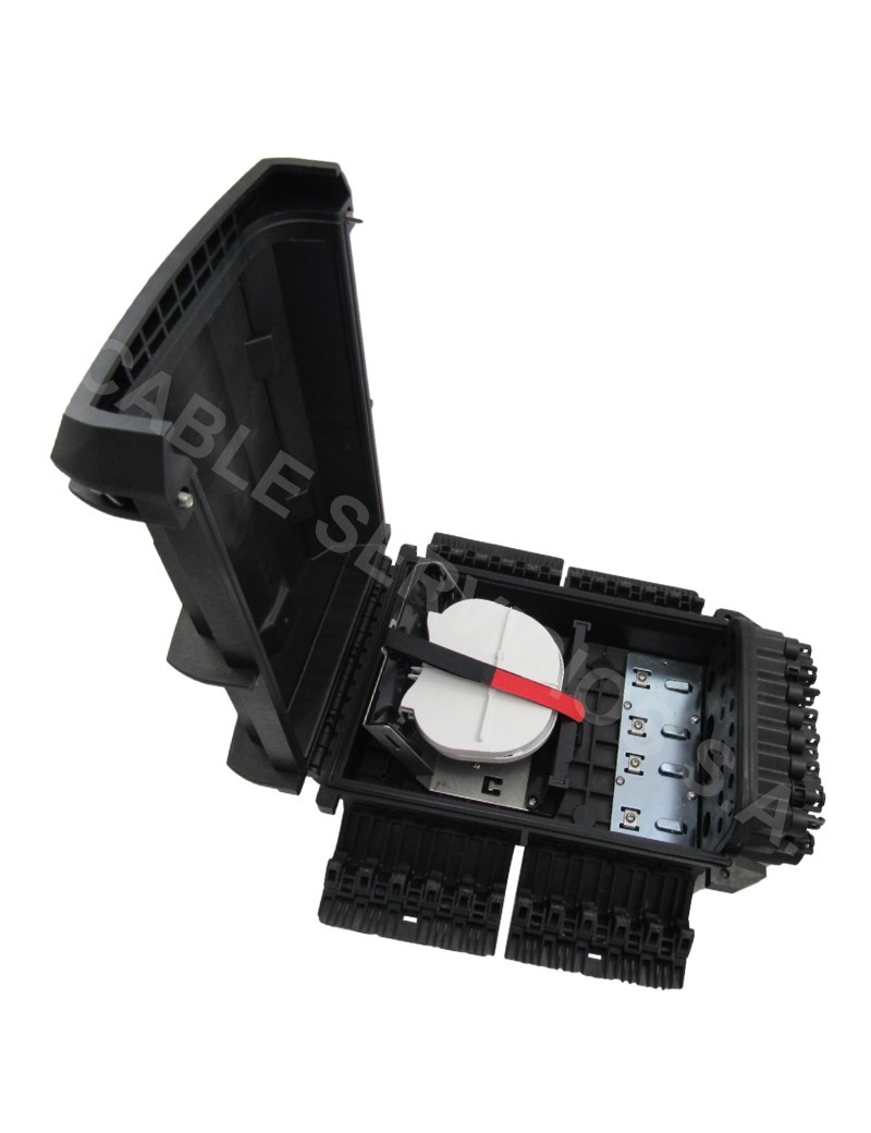 Caja FTTH tipo NAP IP68 splitter PLC 16 puertos 8 SC/APC